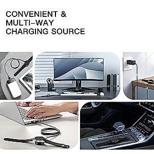 Maledan Charger Cable Compatible with Samsung Galaxy Watch Charger, Galaxy Watch 6/5/4 Charger USB Charging Dock for Samsung Watch 6/6 Classic/5/5 Pro/4/4 Classic/3/Active 2/Active(2-Pack 3.3ft/1.0ft)