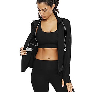 VUTRU Women's Workout Yoga Jacket Full Zip Running Track Jacket