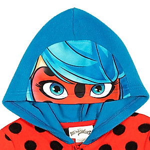 Miraculous Ladybug Big Girls Zip-Up Costume Onesie Pajama Coveralls Red 14-16