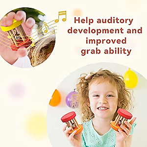 Promise Babe Natural Infant Gym Organic Wooden Rattle Wooden Bells Rattles Nursing Shower Gifts Waldorf Toys Red