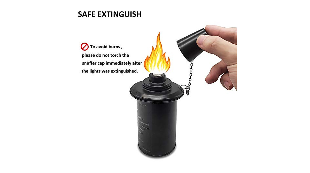 Torch Replacement Canisters Set for Outdoor Bamboo Torches - 4 Pack
