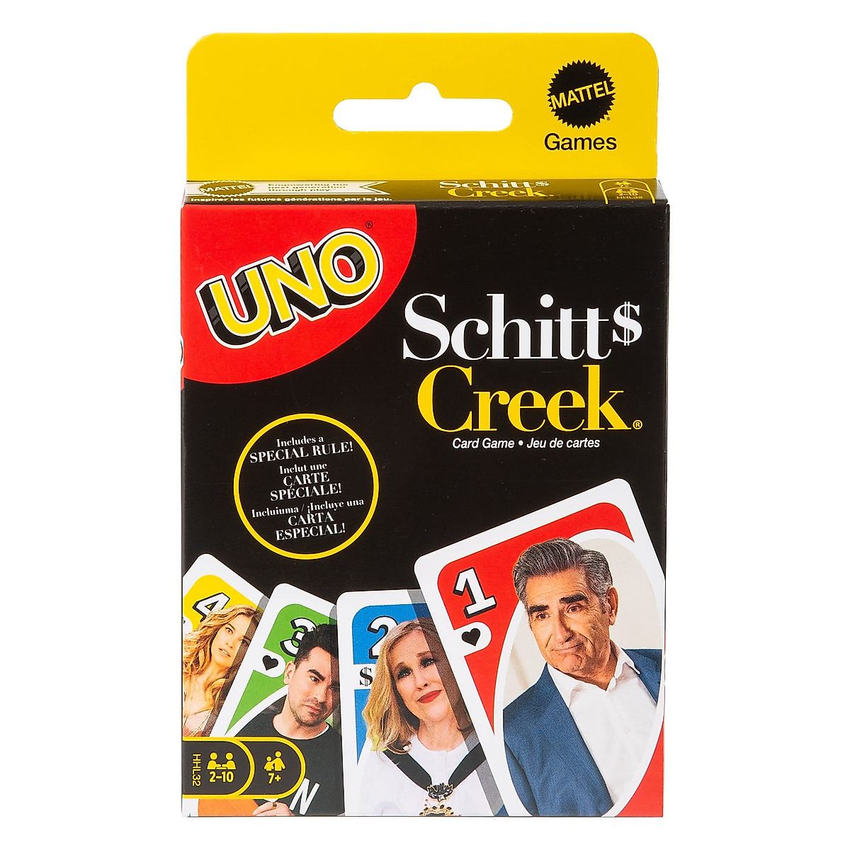 Mattel Games ​​UNO Schitt's Creek Card Game for Teens & Adults for Family or Game Night with Special Rule for 2-10 Players