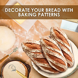 Premium Bread Banneton Proofing Basket Set of 2, 10 inch Round & Oval Cane Bread Proofing Baskets with 4 set cloth Sourdough Baskets Tools & Liners for Artisan Bread Making, Baking Supplies Kit