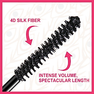 4D Magic Silk Fiber Lash Mascara- Waterproof & Hypoallergenic Easily to Create Amazing Make-up by Thicker,Long Lasting and Curly Eyelashes