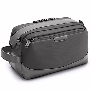 BAGSMART Toiletry Bag for Men, Large Travel Toiletry Organizer, Dopp Kit Water-resistant Shaving Bag for Toiletries Accessories - Grey