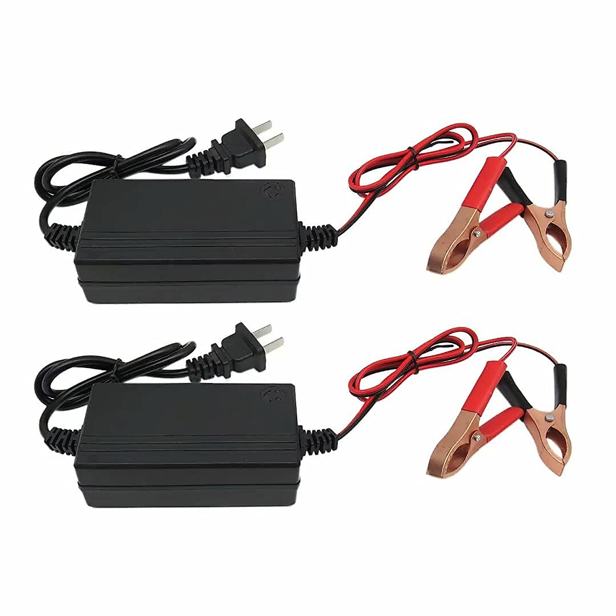 Premium 2Pcs Auto Car Battery Charger Tender Trickle Maintainer Charge All Types of 12V Lead-Acid Batteries