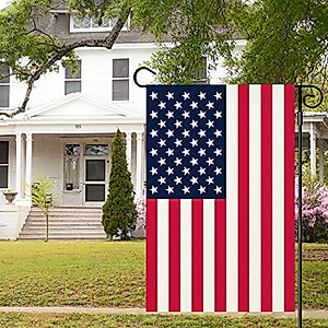 MingTa 2 Pack 4th of July American Flags Garden Flags 12x18 Double Sided Yard Flags for Outside Seasonal Outdoor Decor Vertical Burlap Decoration