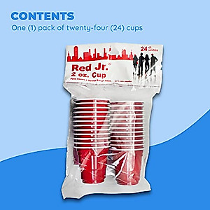 Red Jr. Mini Red Solo Shot Glasses, Mini Shooters for Jello Shots: 24 Pack