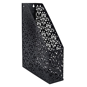 EasyPAG Heavy Duty Magazine File Holder Rack Paper Book Storage Office Desk Organizer,Black