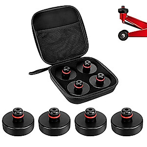 KIVIYNAY Lifting Jack Pad for Tesla Model 3/S/X/Y, Portable Tesla Jack Pucks with Protective Ring & Storage Case, 4 Durable Tesla Lift Pucks for Battery Protection