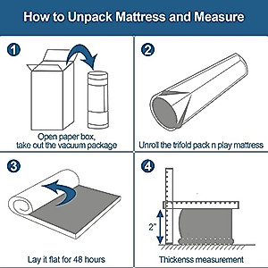 Pack n Play Mattress Pad and Pack N Play Mattress Topper, Trifold Playard Mattress Topper, Waterproof Crib Mattress Pad Cover for Pack N Play - 39" x 27" Fitted Pad