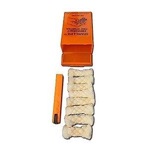 Spark-Lite Fire Starter (Orange) Military/Aviation Emergency Fire Kit with 8 TinderQuik Tabs