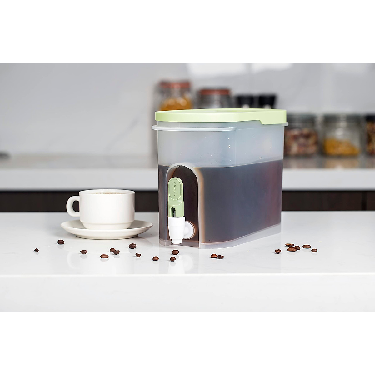 Baraiser Cold Brew Coffee Maker, 3/4 Gallon Iced Coffee Maker with Ultra-fine Mesh Steel Filter and Spigot