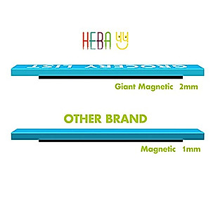 90 Pages Grocery Shopping Weekly Planner List Note Pad with Magnet Mountings (6" x 9")