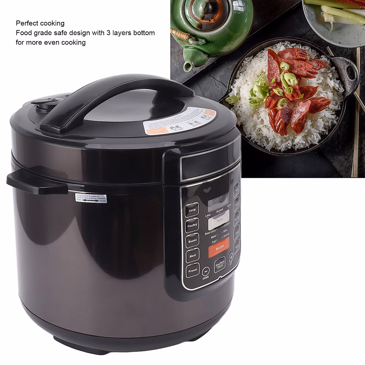 Electric Pressure Cooker, Slow Electric MultiCooker, 9-in-1 Electric Multi-Cooker, Household Multi Cooker Smart Electric Pressure Cooker