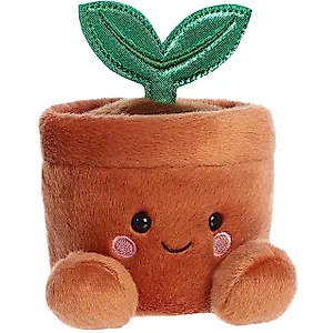 Aurora® Adorable Palm Pals™ Terra Potted Plant™ Stuffed Animal - Pocket-Sized Play - Collectable Fun - Brown 5 Inches