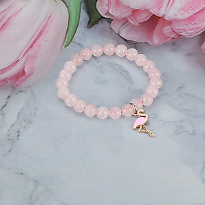 Inspirational Flamingo Gift Never Forget How Flamazing You are Bracelet Flamingo Lover Jewelry Gift for Family（Pink）