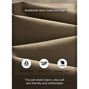 JMIERR Mens Casual Joggers Pants - Cotton Drawstring Chino Cargo Pants Hiking Outdoor Twill Track Jogging Sweatpants Jogger Work Pants with Pockets for Men, US 40(2XL), A Khaki