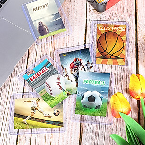 Card Sleeves Baseball Card Protectors Hard Plastic Top Loads for Cards 3 x 4 Inch Baseball Card Sleeves Trading Card Sleeves PVC Holder for Sports Baseball Football Game Cards (60 Pieces)