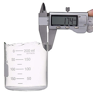 Glass Measuring Low Form Beaker Set 50ml 100ml 250ml Thick Glass Graduated Measuring Cylinder Set 5ml 10ml 50ml 100ml Glass Stirring Rod 12" Long
