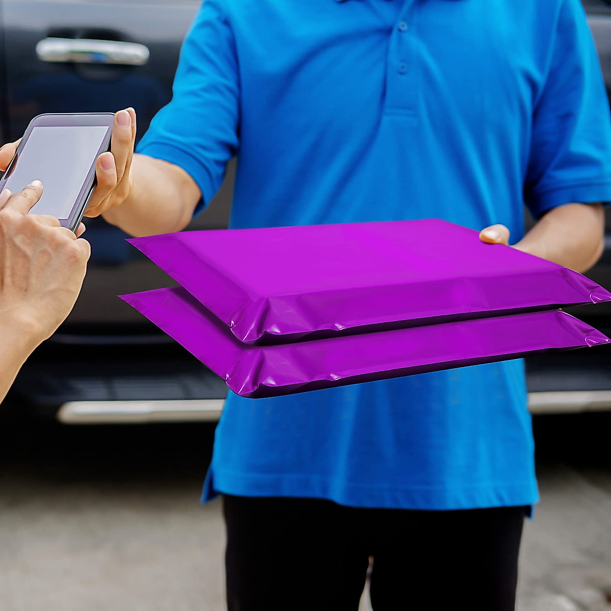 Metronic Poly Mailers 10x13 100 Pcs, Large Shipping Bags for Clothing | Strong Adhensive Mailing Bags for Small Business, Shipping Envelopes, Tear-resistant Packing Bags in Purple