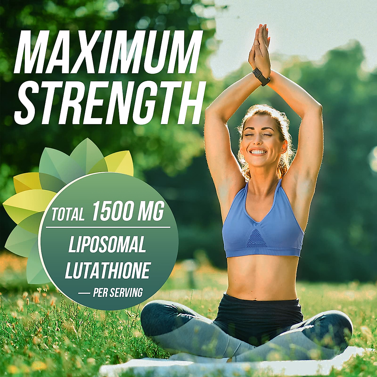 Liposomal Glutathione, Superior Absorption, Liquid Glutathione Supplement, Powerful Antioxidant, Liver Detox, Immune Enhancer, Soy-Free, Non-GMO, Vegan & Gluten Fre, 4 fl.oz,1500 mg