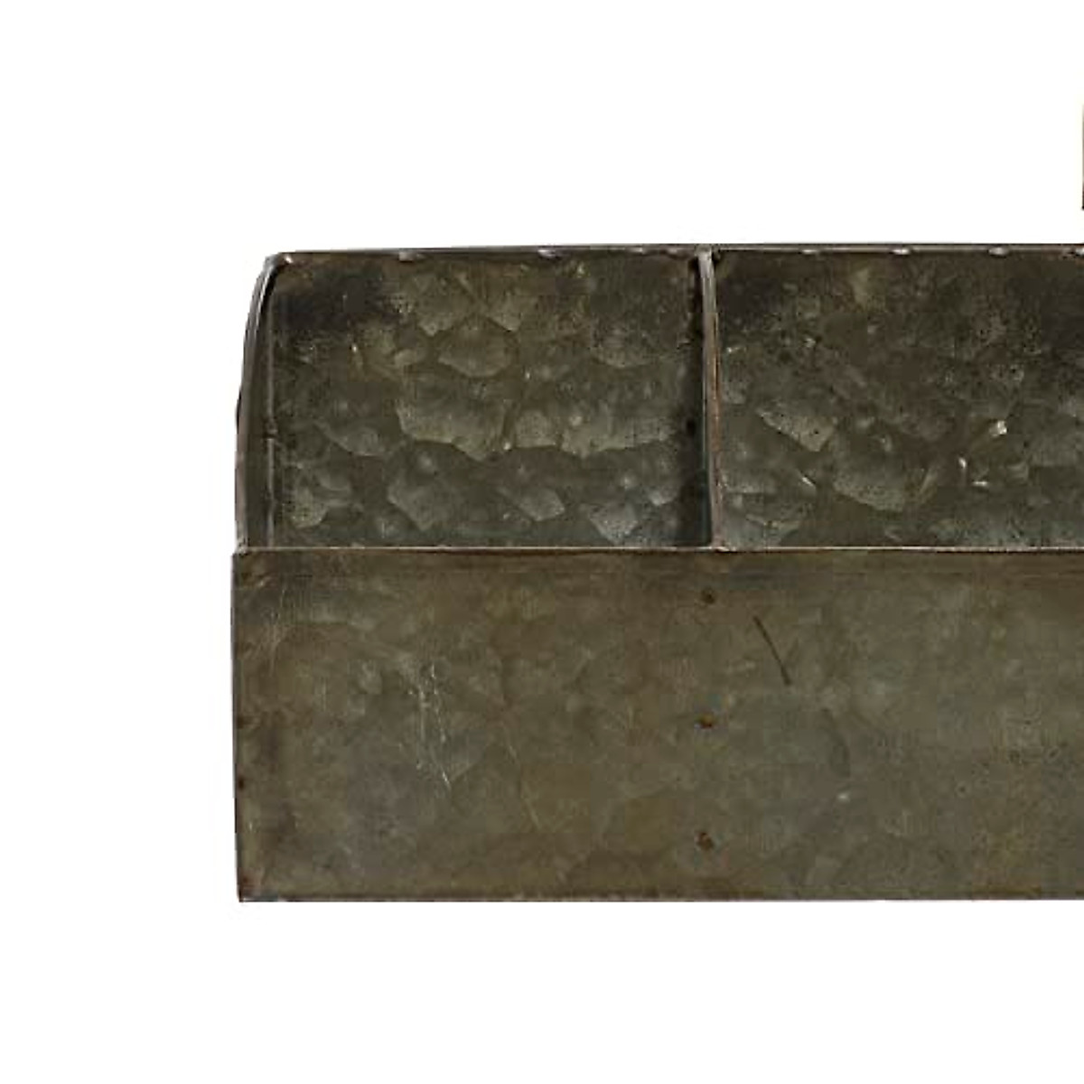 Deco 79 Grey Metal Farmhouse Wine Holder, 7" x 20" x 8"