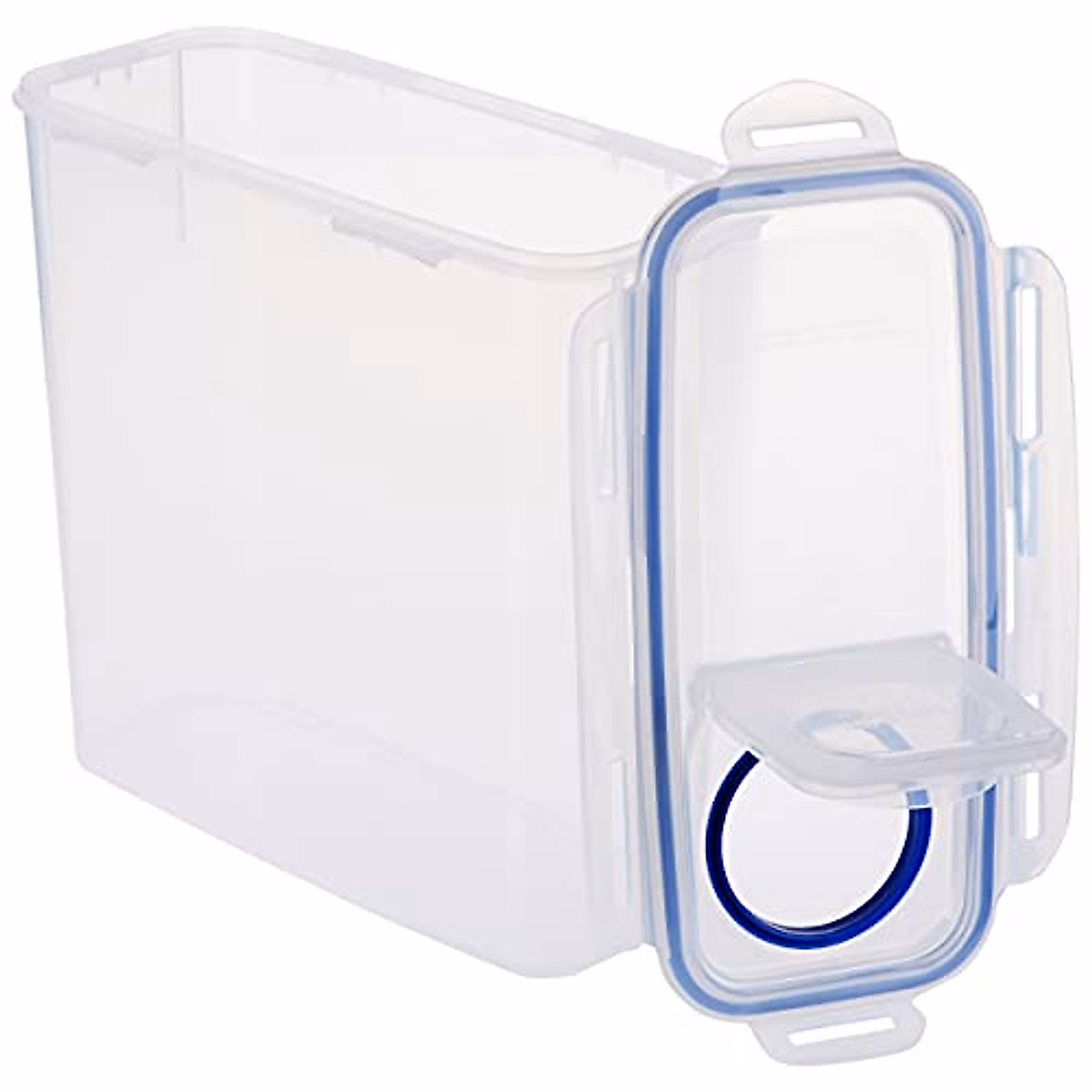 LocknLock Easy Essentials Food Storage Bin Set for Pasta, Flour, Sugar/Airtight Container Lids/BPA-Free/Dishwasher Safe, 8 Piece - Clear