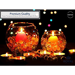 Royal Imports Water Beads Vase Filler, 1 lbs - 75,000 Clear Gel Jelly Pearls Makes 16 Gallons for Centerpieces, Weddings, Parties, Decorations, Floral, Plants