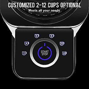 ACKZOT Coffee Grinder, Anti-Static Conical Burr Coffee Bean Grinder with 48 Precise Grind Settings for Espresso/Drip/Pour Over/French Press, 2-12 Cups, Uniform Grinding for Full Coffee Flavor