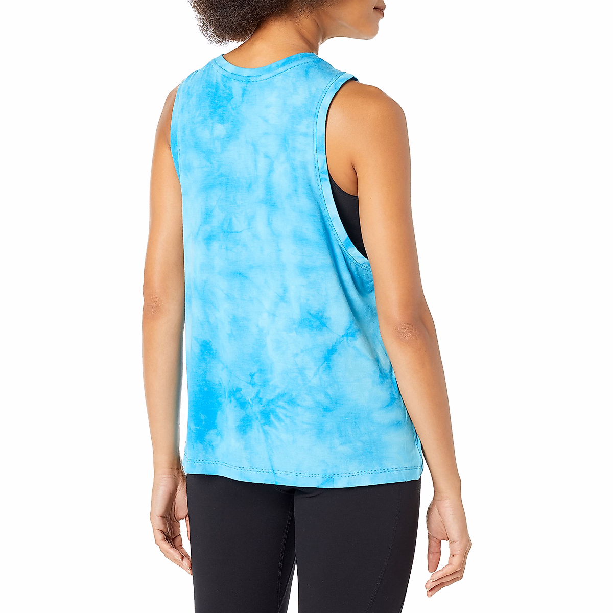 Juicy Couture Women's Performance Sport Logo Tank, Blissful Blue Tie Dye, X-Large