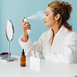 YEUIKERR 36 Pack Plastic Small Spray Bottles 4 oz/120 ml, Fine Mist Clear Empty Plastic Small Travel Spray Bottle, with 10 Funnels and 10 Labels