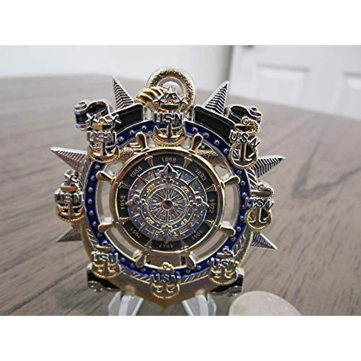 United States Navy Chiefs Mess * Goat Locker Compass Navy Chief CPO Challenge Coin