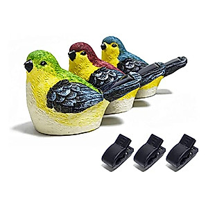 JZSTOM Solar Outdoor Lights Bird Garden Statues Decor,Bird Figurine Lights with Powered LED, Housewarming Birthday Gifts for Women, Mom(3 Pack)