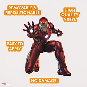 Wall Palz Marvel Iron Man Wall Decal - Iron Man Wall Stickers with 3D Augmented Reality Interaction - 24" Iron Man Bedroom Decor - Marvel Legends Wall Decor