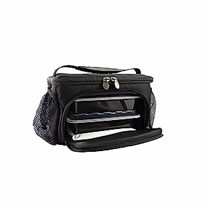 Small Meal Prep Lunch Bag ISOMINI 2 Meal Insulated Lunch Bag Cooler with 4 Stackable/Reusable Meal Prep Containers, 1 Ice Pack ISOBRICK, and 1 Shoulder Strap - Made in USA (Marine Woodland)