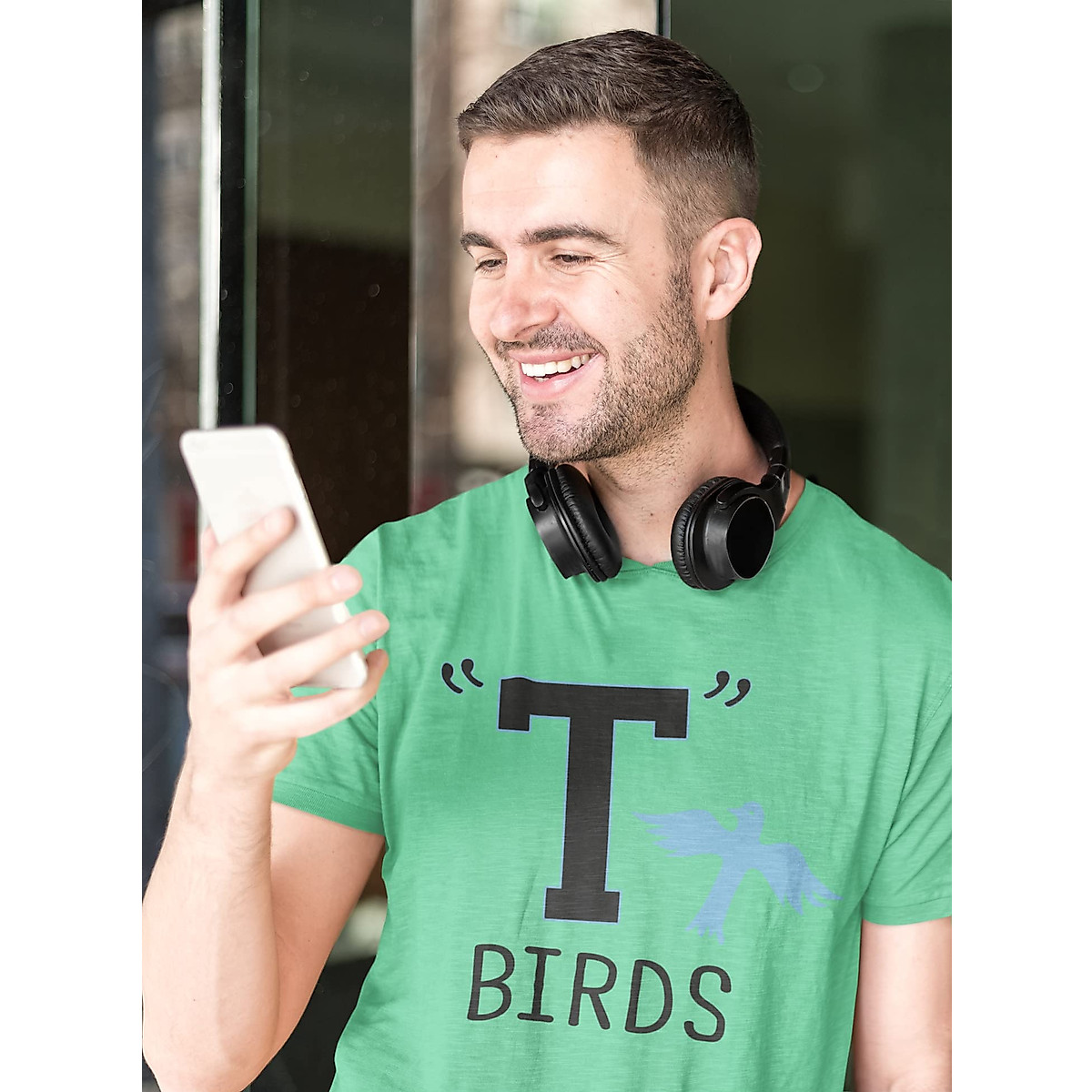 T Birds Canvas Tote Bag for Women, Cloth Bag Tbird Gang Logo Graphic Tees Black 15x15 inches