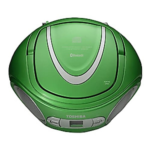 Toshiba TY-CWS9(G) Portable CD Bluetooth Boombox with AM/FM Stereo and Aux Input, Metallic Green