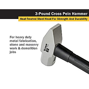 Titan 63004 3lb (48oz) Cross Peen Hammer
