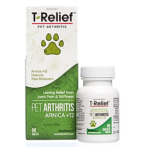 MediNatura T-Relief Pet Arthritis Pain Relief 90ct Tablets, T-Relief Pet Pain Relief 90ct Tablets and T-Relief Pet Calming with Chamomile 90ct Tablets Bundle