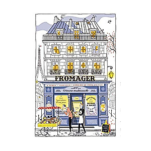 Torchons & Bouchons, Paris Boulangerie Façade (Paris Bread Store) Kitchen / Tea Towel, 100% Cotton 23.5'' x 32''