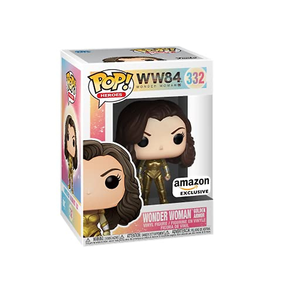 Funko Pop! Heroes: DC's Wonder Woman 1984 - Wonder Woman with Golden Armor (Metallic) Vinyl Figure, Amazon Exclusive