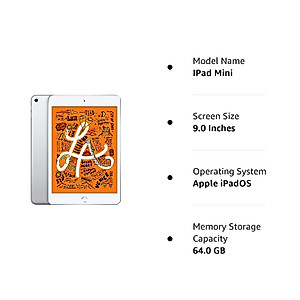 Apple iPad Mini 5th Generation, Wi-Fi, 64GB - Silver (Renewed)