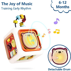 iPlay, iLearn Baby Learning Activity Cube, Montessori Sensory Toys for Toddlers 1-3, Infant Educational Busy Center, Travel Carseat Toy, Birthday Gifts for 6 9 12 18 Month, 1 2 3 Year Old Boys Girls