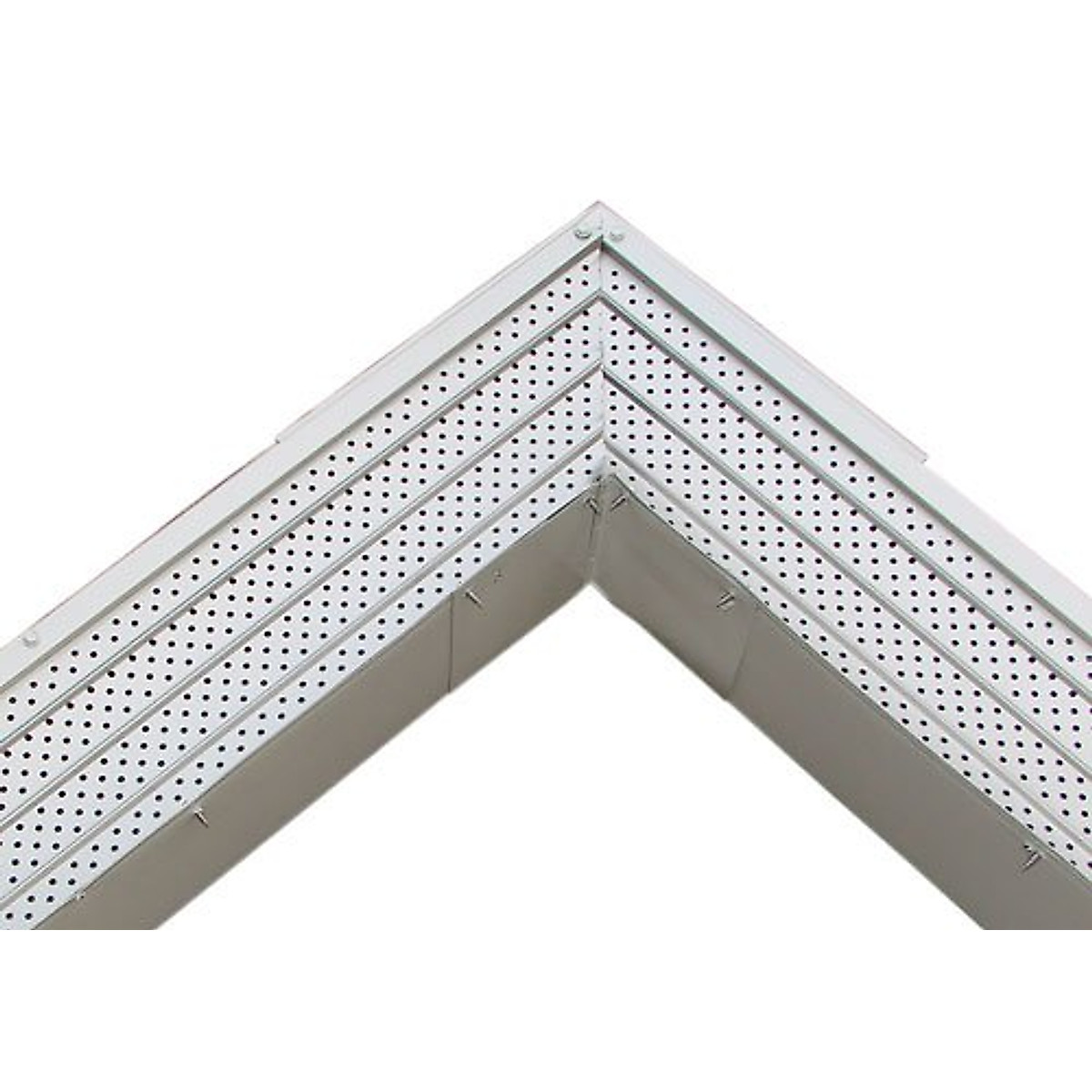FlexxPoint 30 Year Gutter Cover System, White Commercial 6" Gutter Guards, 102'