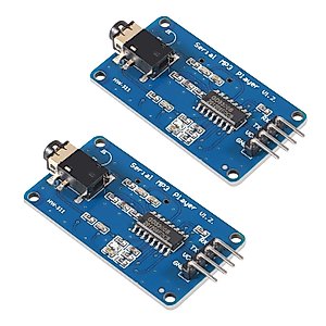 DORHEA 2Pcs YX5300 UART Control Serial MP3 Music Player Module Voice Serial Port UART Control Module with TF Card Slot for AVR/ARM/PIC