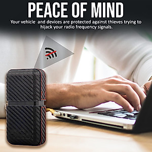 VONETTI Alpha Shield CARBONE - Premium RFID Signal Blocker Box - Smart Car Key Faraday Signal Protector, Keyless Go RFID Blocking Case, Crypto Wallet Safe Box, Signal Blocker Faraday Tin (Black)