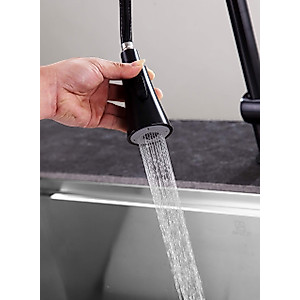 ANZZI Carriage Modern Single Hole Kitchen Faucet, Single Handle Oil Rubbed Bronze Kitchen Faucet, Commercial Stainless Steel Kitchen Bar Pull Out Kitchen Sink Faucet, KF-AZ211ORB