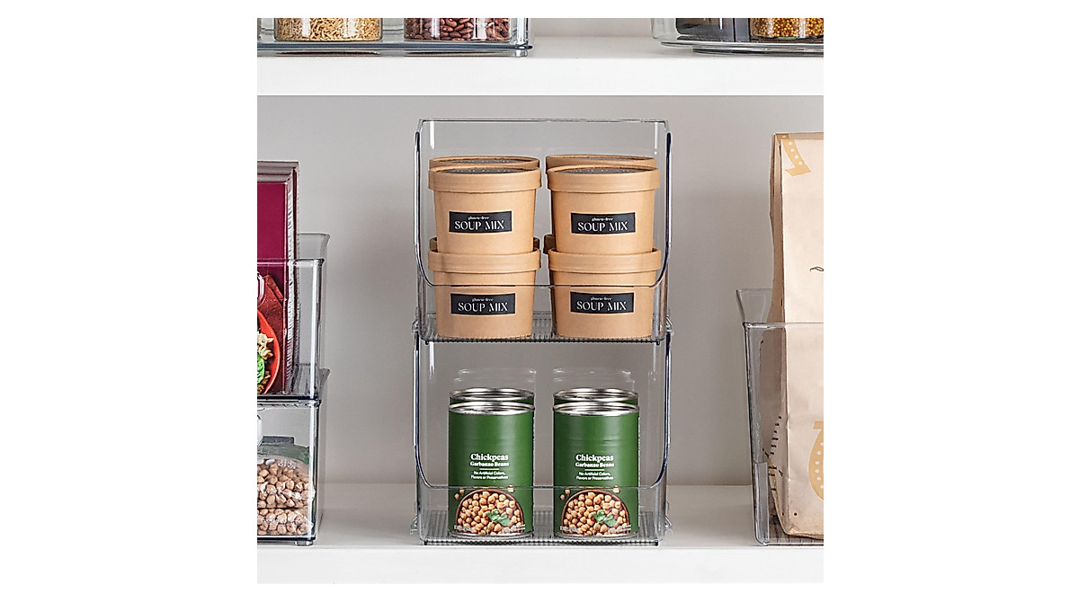 iDesign Linus Stackable Storage Bins | Clear Organizer Containers