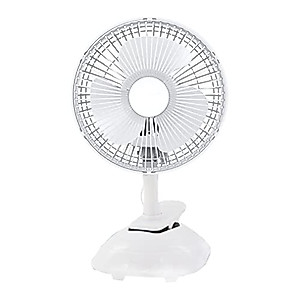 6 inch 2 speed-Adjustable Tilt, 2 in 1 clip and table fan Personal Clip On Fan plug in clip fan For The Home, Office, Dorm White color Fan